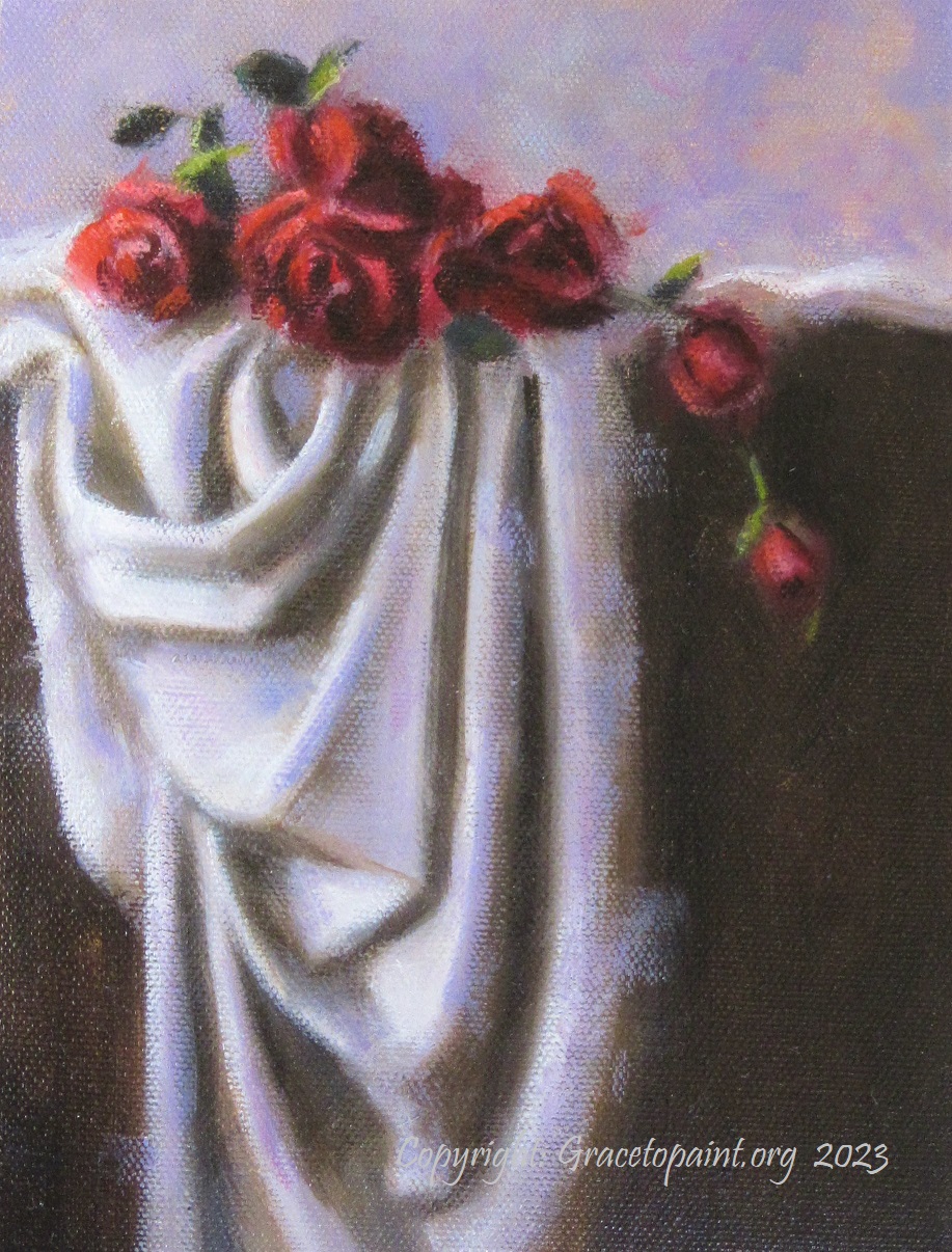 Roses on Drape - Grace to Paint