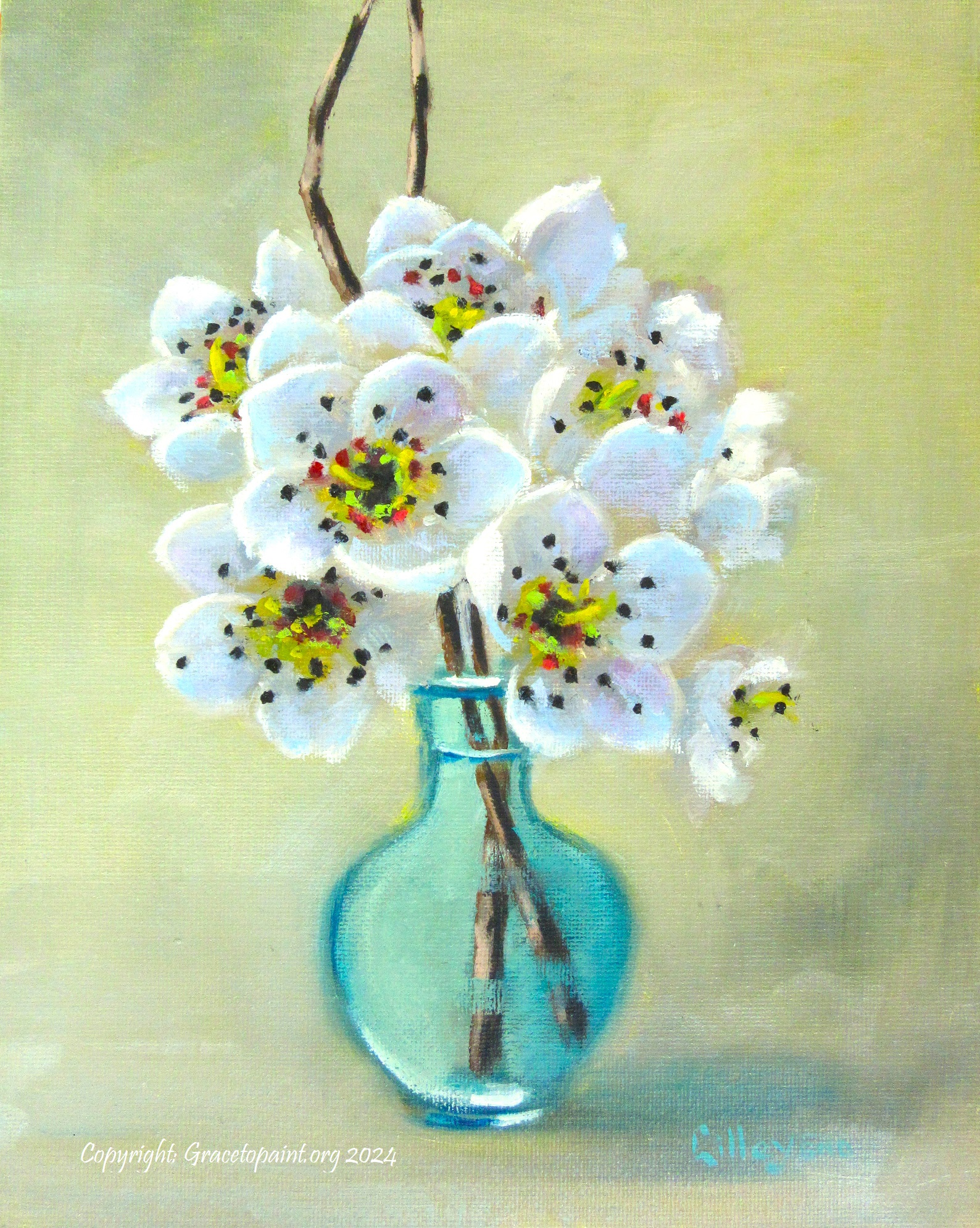 Willow Pear Blossoms - Grace to Paint